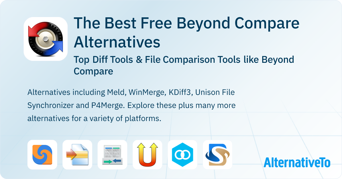Free Beyond Compare Alternatives: Top 12 Diff Tools | AlternativeTo