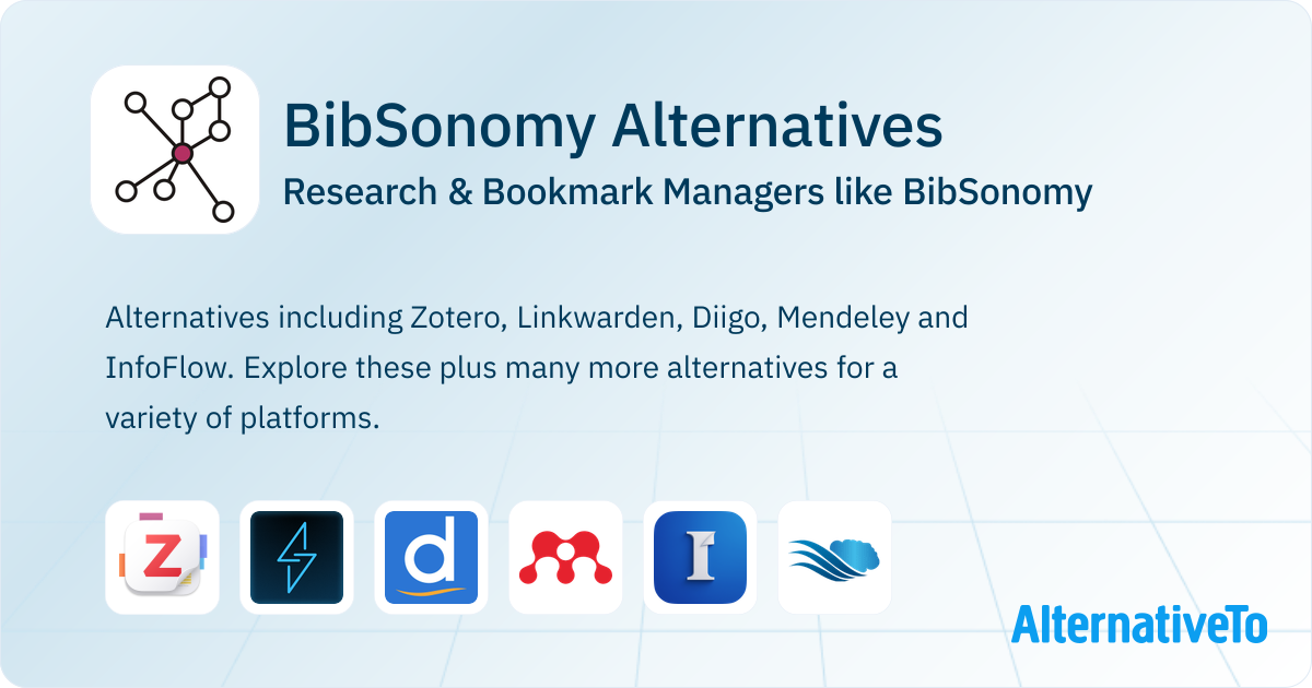 BibSonomy Alternatives: Top 12 Research & Bookmark Managers | AlternativeTo