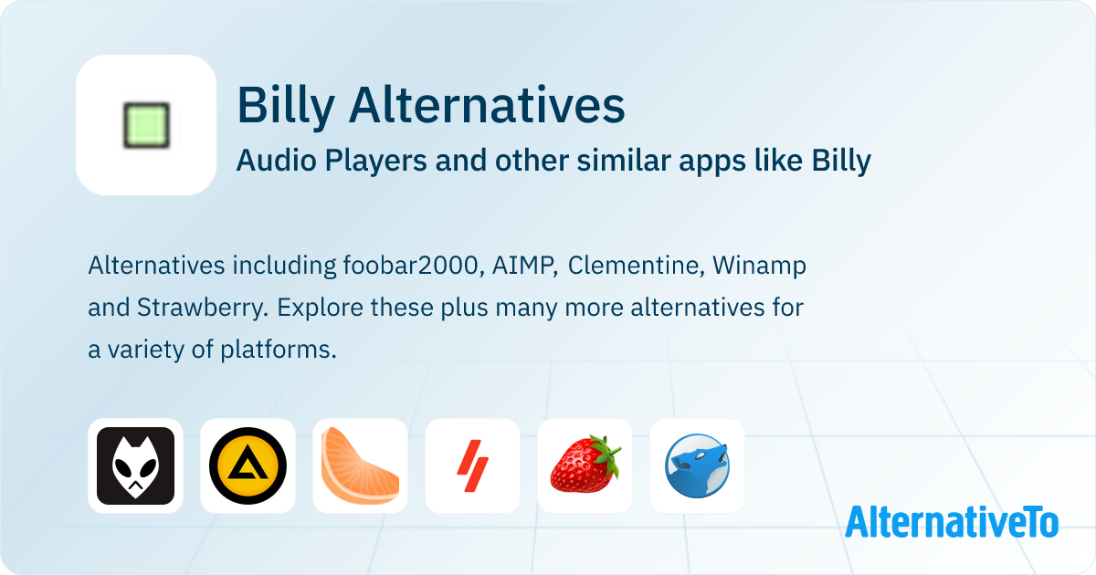Billy Alternatives: Top 12 Audio Players & Similar Apps | AlternativeTo