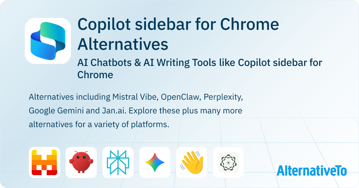 Copilot sidebar for Chrome Alternatives: Top 12 AI Chatbots | AlternativeTo