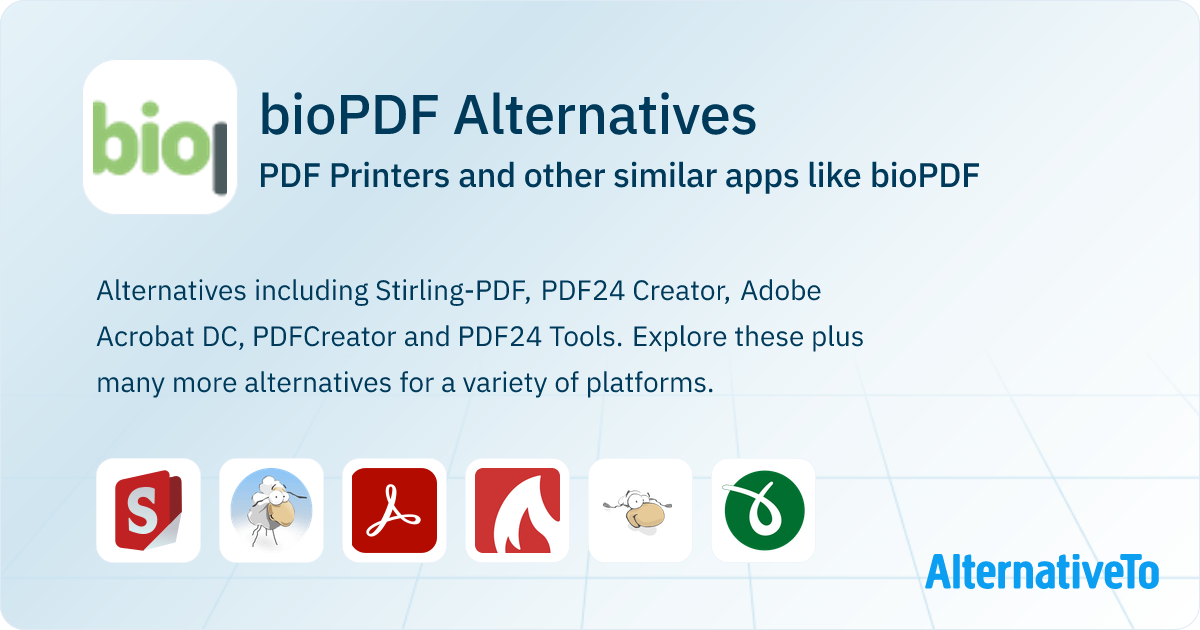 bioPDF Alternatives: Top 12 PDF Printers & Similar Apps | AlternativeTo