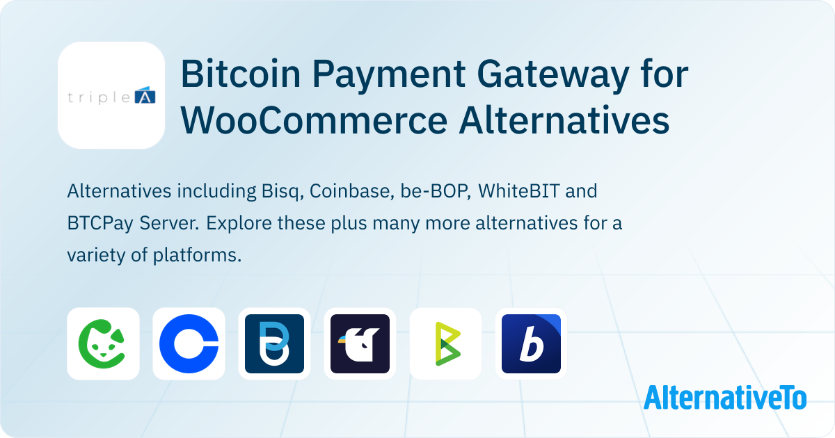 Bitcoin Payment Gateway for WooCommerce Alternatives - Explore Similar ...