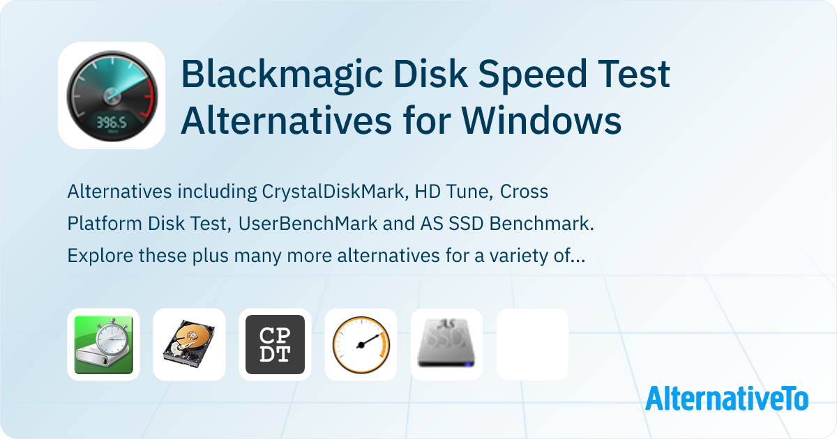 Blackmagic Disk Speed Test Alternatives for Windows: Top 21 Benchmark ...