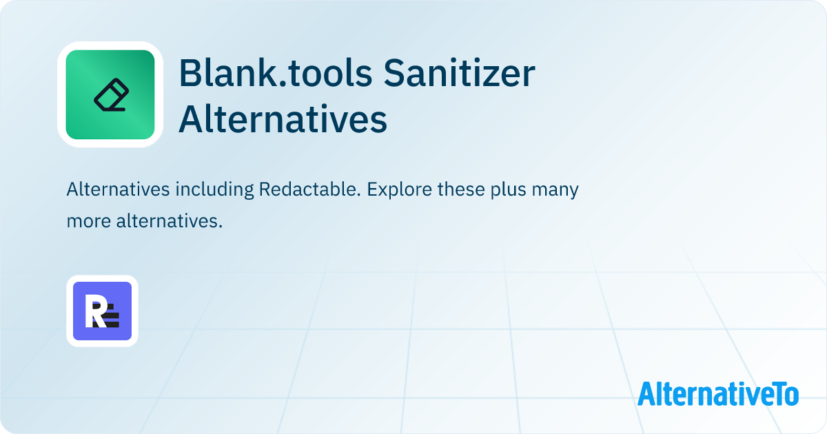 Blank.tools Sanitizer Alternatives - Explore Similar Sites & Apps ...