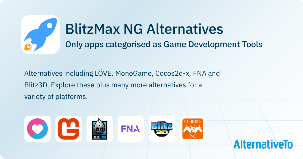BlitzMax NG Alternatives: Top 22 Game Development Tools | AlternativeTo