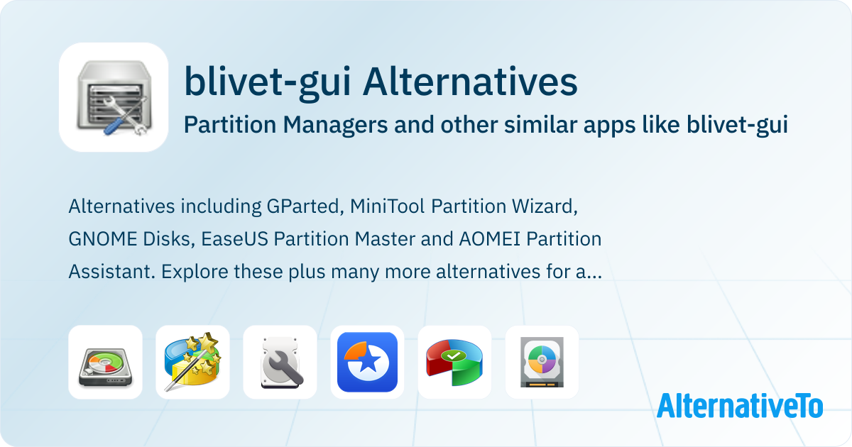 blivet-gui Alternatives: Top 12 Partition Managers & Similar Apps ...