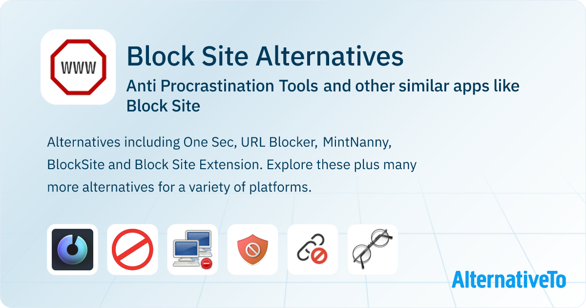 Block Site Alternatives: Top 10 Anti Procrastination Tools & Similar ...