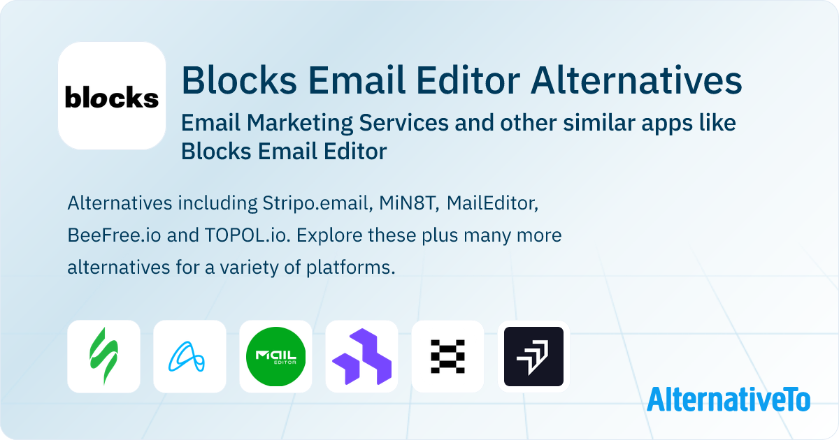 Blocks Email Editor Alternatives: Top 5 Email Marketing Services ...