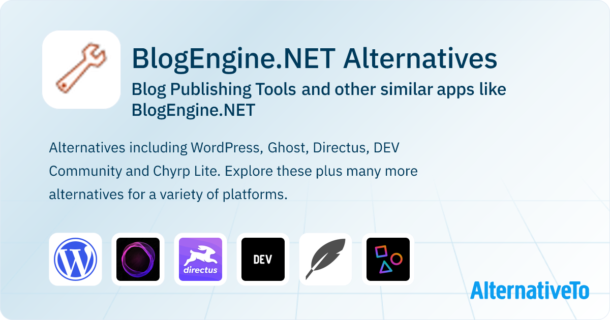 BlogEngine.NET Alternatives: Top 12 Blog Publishing Tools & Similar ...