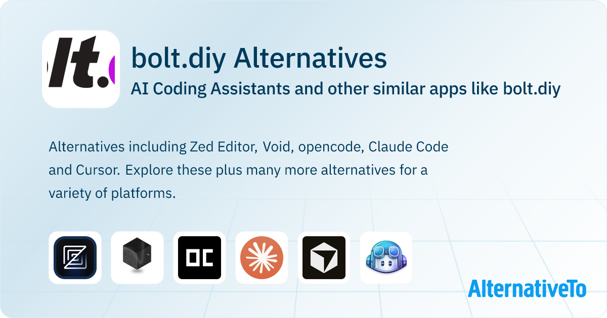 bolt.diy Alternatives: Top 20 AI Coding Assistants & Similar Apps ...