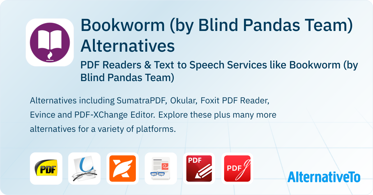 Bookworm (by Blind Pandas Team) Alternatives: Top 12 PDF Readers ...