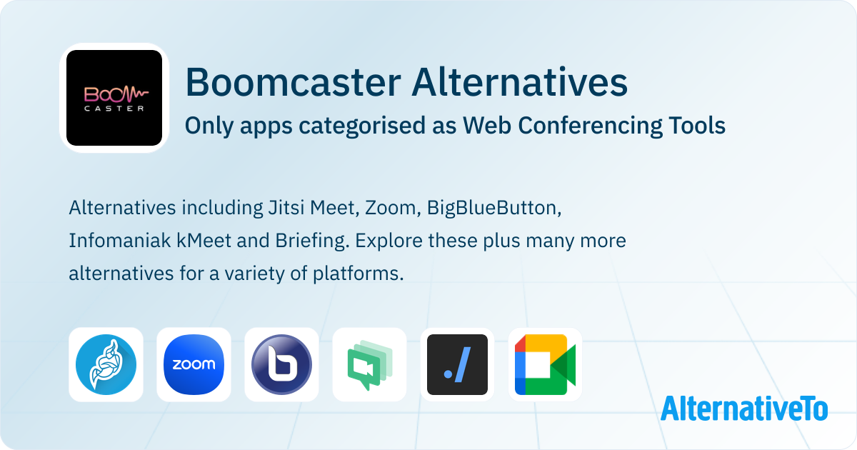 Boomcaster Alternatives: Top 12 Web Conferencing Tools | AlternativeTo