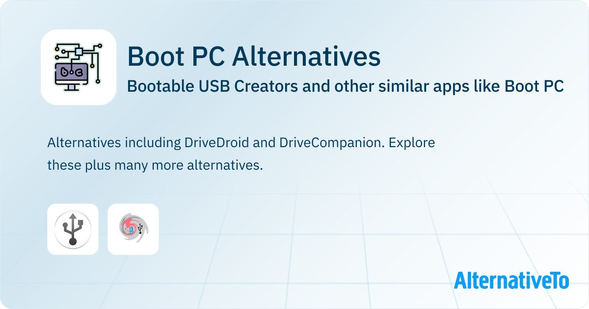 Boot PC Alternatives: Top 2 Bootable USB Creators & Similar Apps ...