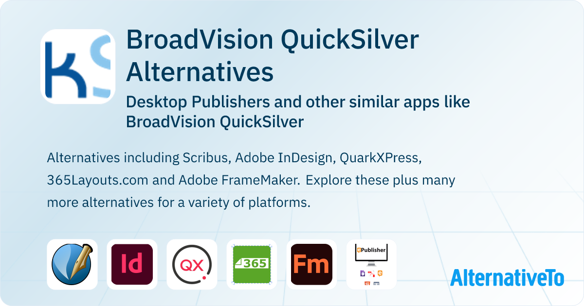 BroadVision QuickSilver Alternatives: Top 7 Desktop Publishers ...