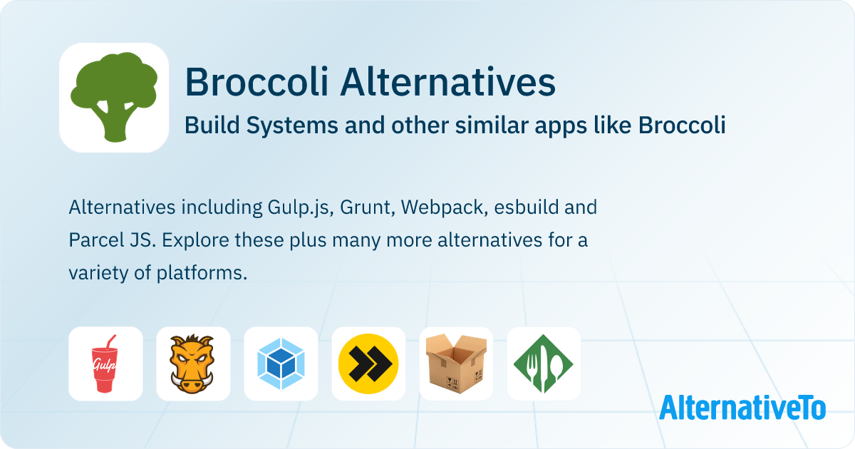 Broccoli Alternatives: Top 15 Build Systems & Similar Apps | AlternativeTo