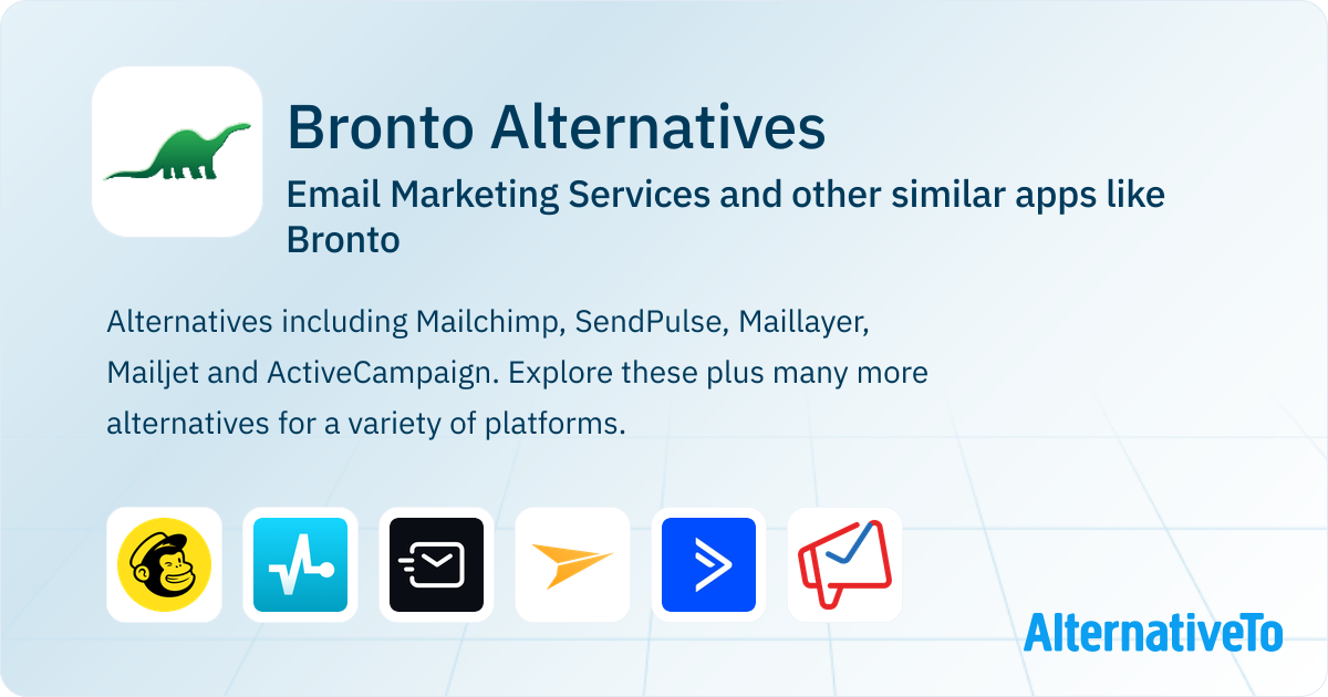 Bronto Alternatives: Top 12 Email Marketing Services & Similar Websites ...