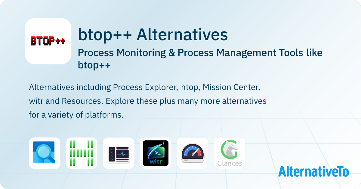 btop++ Alternatives: Top 12 Process Monitoring Tools | AlternativeTo