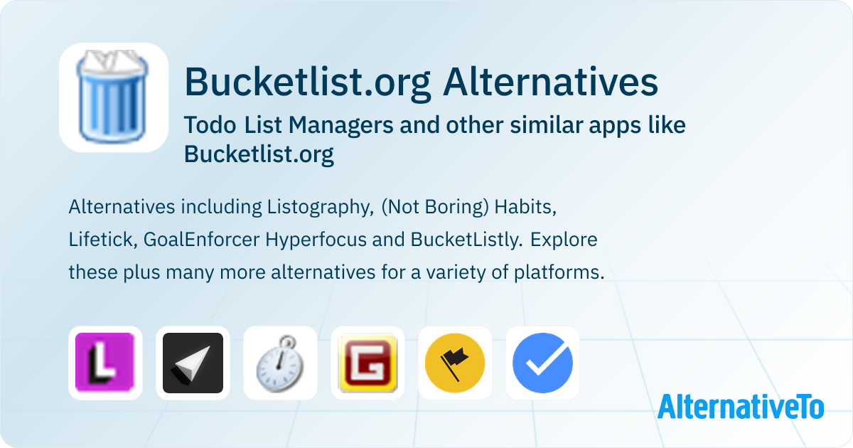 Bucketlist.org Alternatives: Todo List Managers & Similar Websites ...