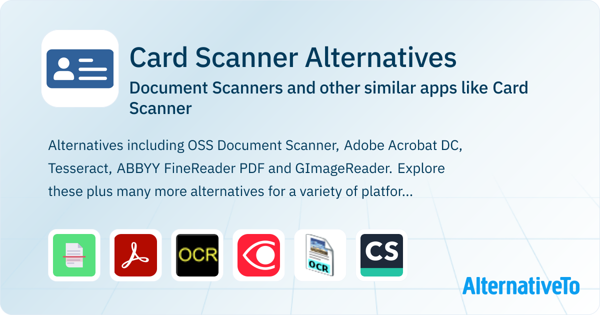 Card Scanner Alternatives: Top 12 Document Scanners & Similar Apps ...