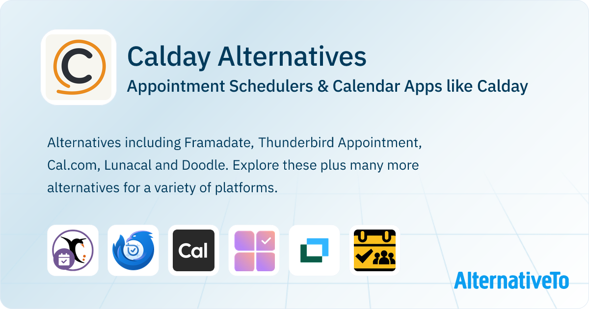 Calday Alternatives: Top 12 Appointment Schedulers | AlternativeTo