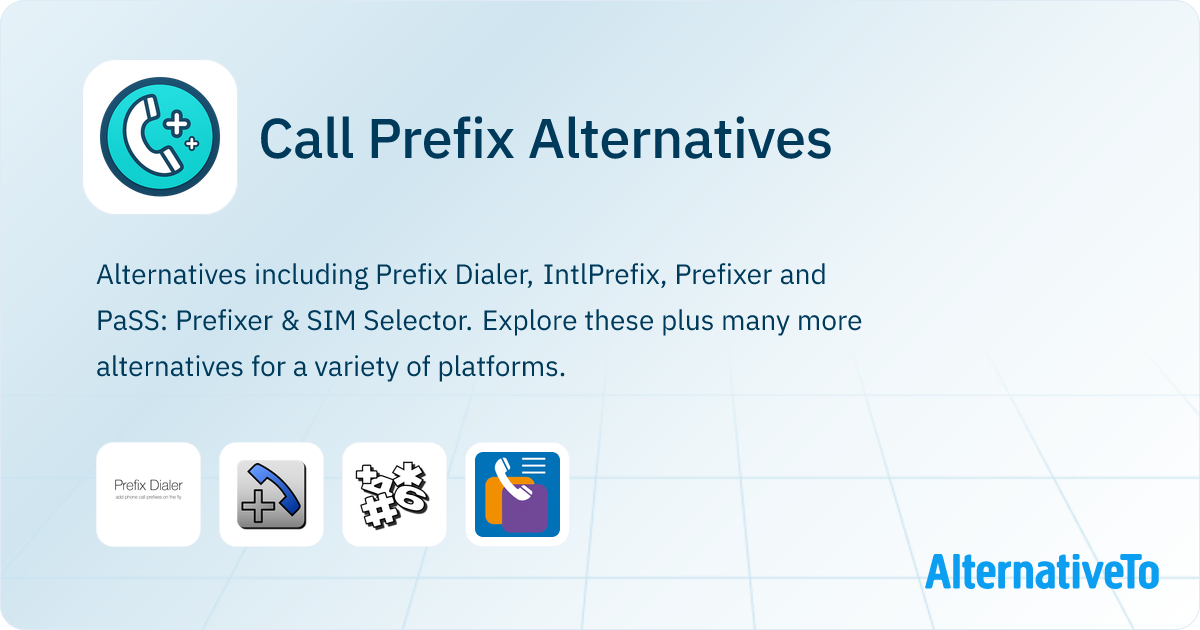 Call Prefix Alternatives and Similar Apps | AlternativeTo