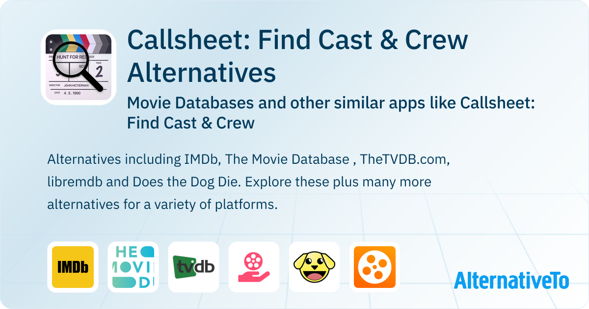 Callsheet: Find Cast & Crew Alternatives: Top 13 Movie Databases ...