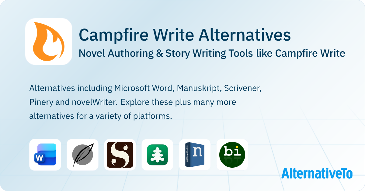 Campfire Write Alternatives: Top 12 Novel Authoring Tools | AlternativeTo