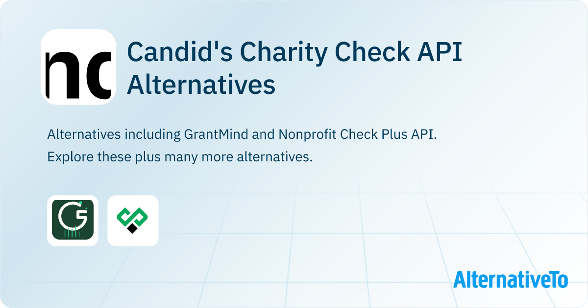 Candid's Charity Check API Alternatives - Explore Similar Sites & Apps ...