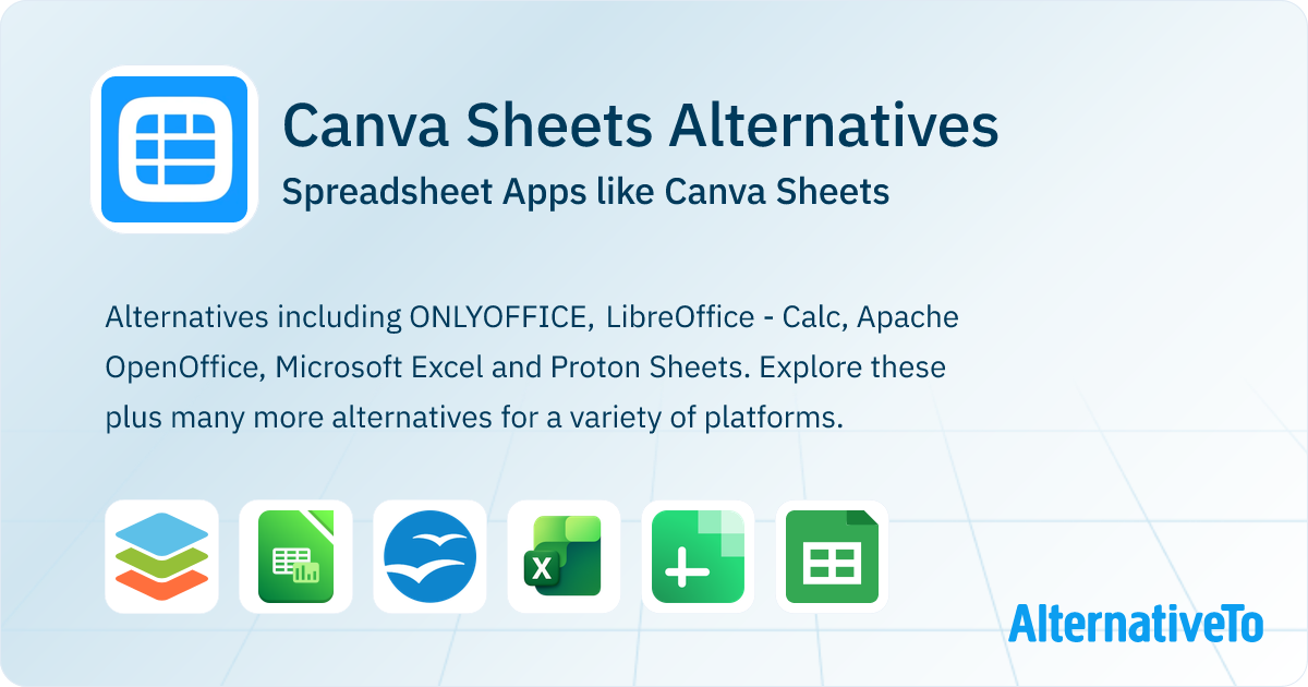 Canva Sheets Alternatives: Top 12 Spreadsheet Apps & Similar Websites ...