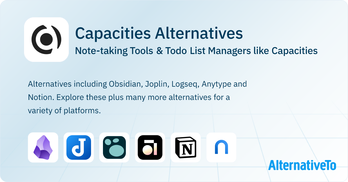 Capacities Alternatives: Note-taking Tools - Page 3 | AlternativeTo