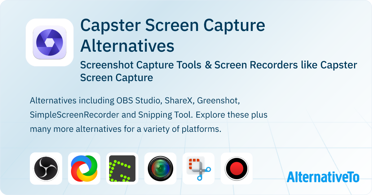 Capster Screen Capture Alternatives: Top 12 Screenshot Capture Tools ...