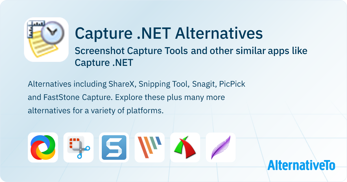 Capture .NET Alternatives: Top 12 Screenshot Capture Tools & Similar ...