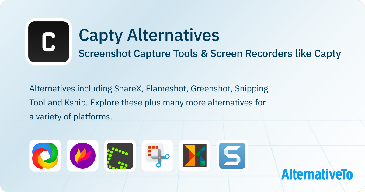 Capty Alternatives: Top 12 Screenshot Capture Tools | AlternativeTo