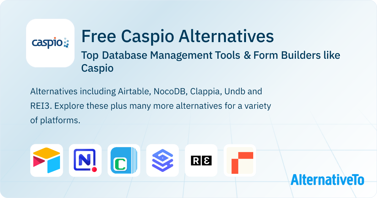 Free Caspio Alternatives: Top 12 Database Management Tools | AlternativeTo