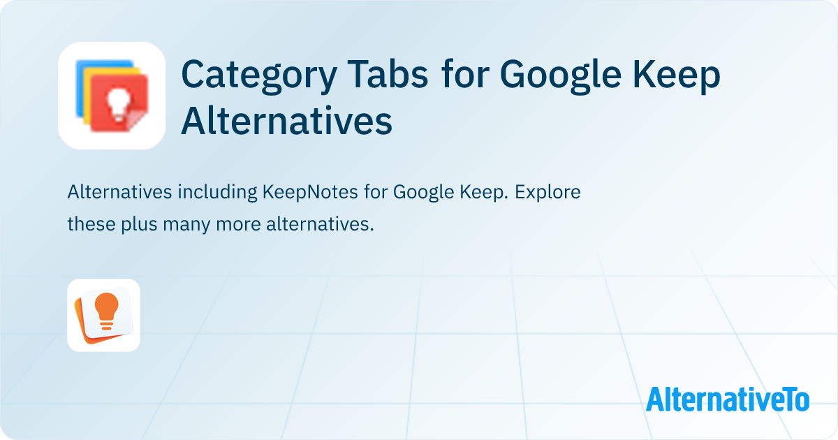 Category Tabs for Google Keep Alternatives - Explore Similar Apps ...