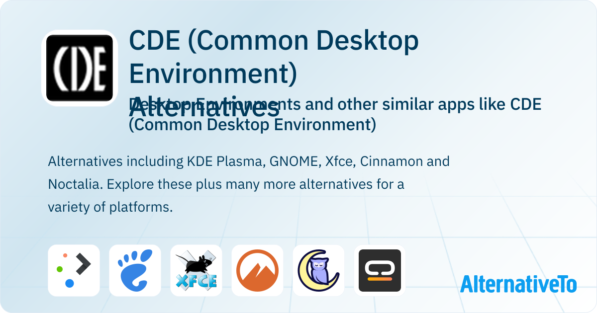 CDE (Common Desktop Environment) Alternatives: Top 12 Desktop ...