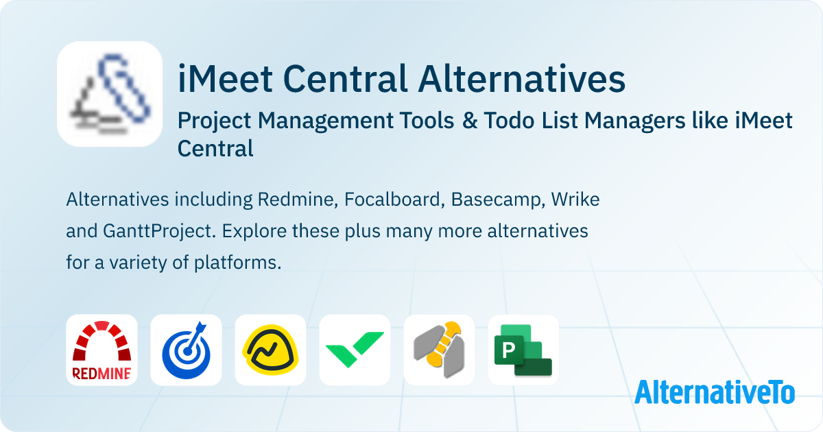 iMeet Central Alternatives: Top 12 Project Management Tools | AlternativeTo