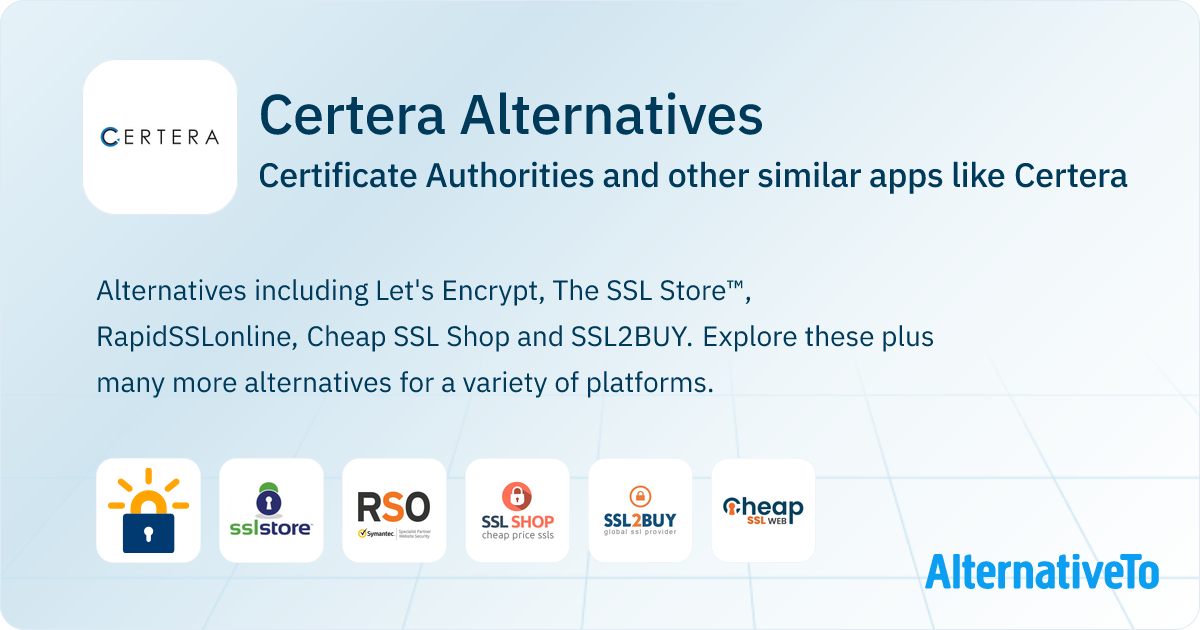 Certera Alternatives: Top 9 Certificate Authorities & Similar Websites ...