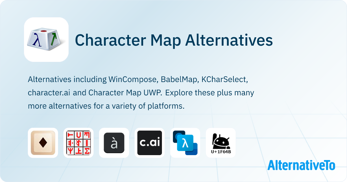 Character Map Alternatives - Explore Similar Software | AlternativeTo