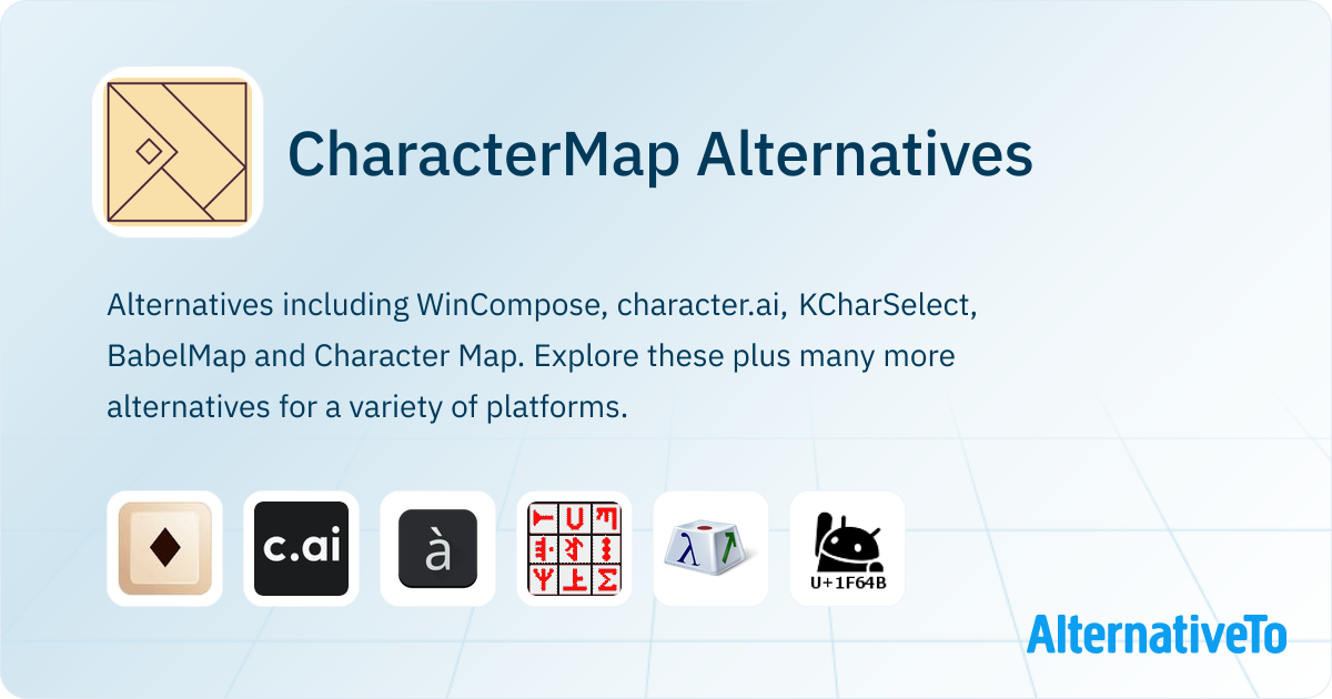 CharacterMap Alternatives - Explore Similar Sites & Apps | AlternativeTo