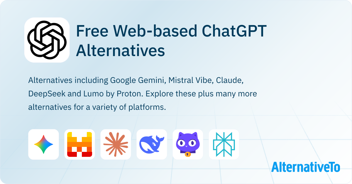Free ChatGPT Alternatives: Top 12 Web-based AI Chatbots | AlternativeTo