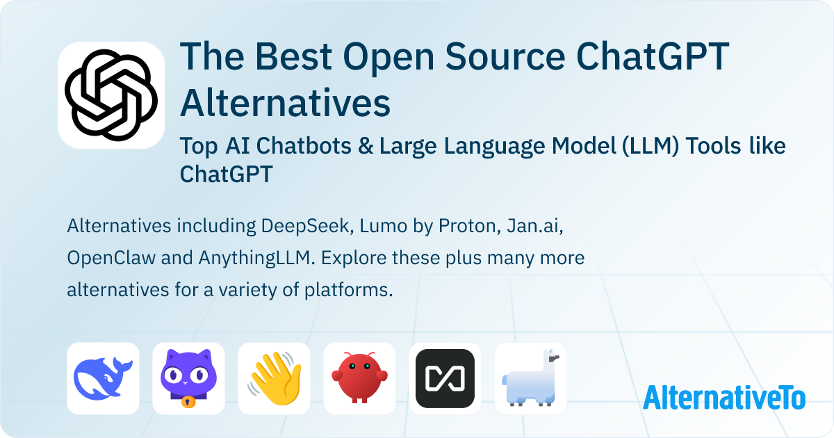 Open Source ChatGPT Alternatives: Top 12 AI Chatbots | AlternativeTo
