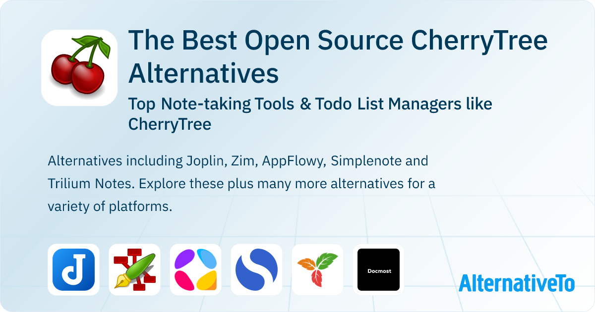 Open Source CherryTree Alternatives: Top 12 Note-taking Tools ...