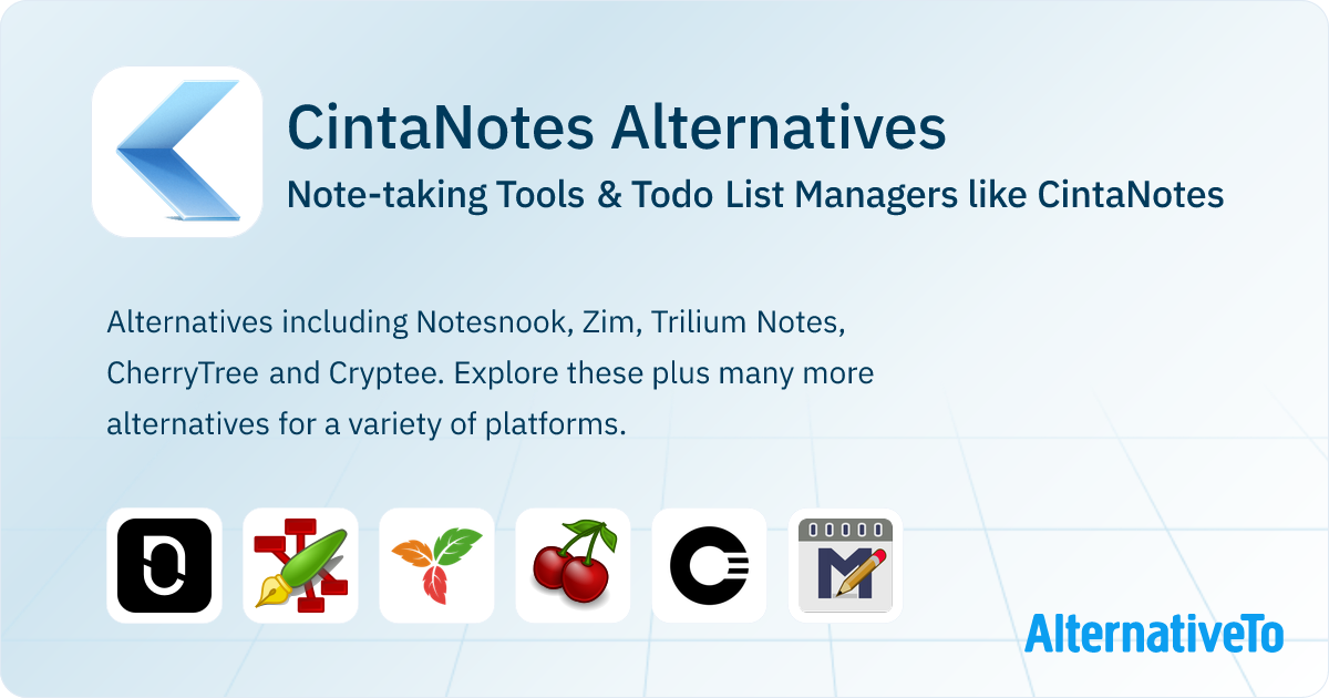 CintaNotes Alternatives: Top 12 Note-taking Tools | AlternativeTo