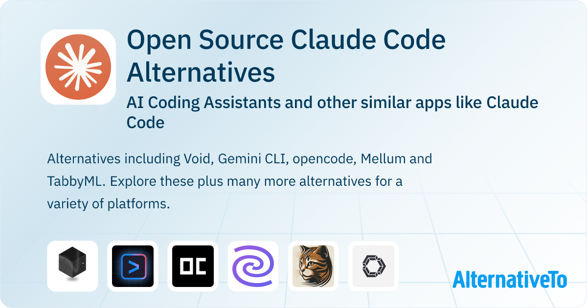 Open Source Claude Code Alternatives: Top 12 AI Coding Assistants & Similar Apps | AlternativeTo