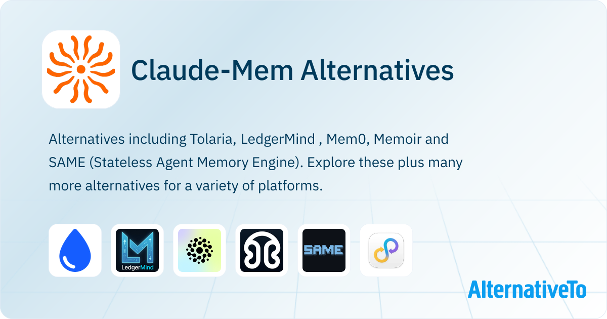 Claude-Mem Alternatives - Explore Similar Software | AlternativeTo