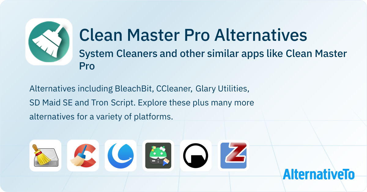 Clean Master Pro Alternatives: Top 12 System Cleaners & Similar Apps ...