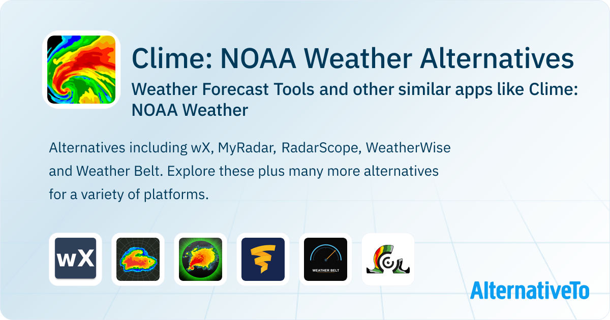 Clime: NOAA Weather Alternatives: Top 6 Weather Forecast Tools ...