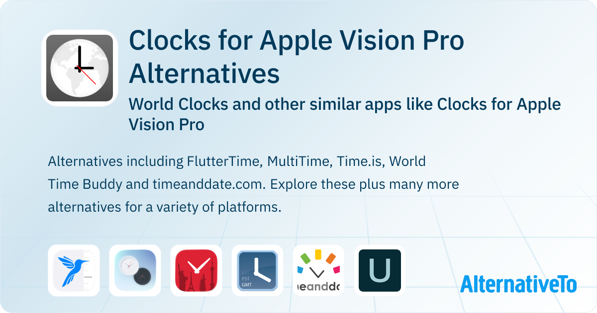 Clocks for Apple Vision Pro Alternatives: Top 12 World Clocks & Similar ...