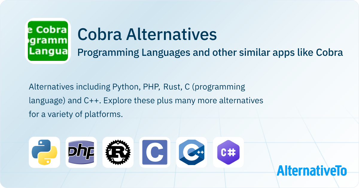 Cobra Alternatives: Top 12 Programming Languages & Similar Apps ...